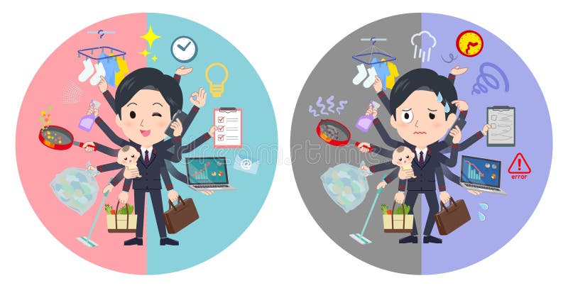 Multitasking Office Receptionist Stock Illustrations – 36 Multitasking ...