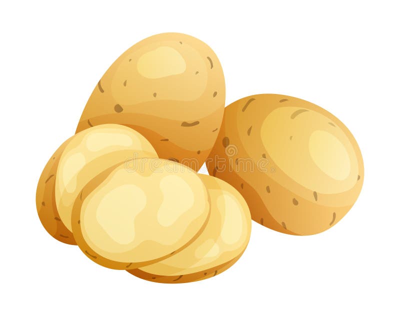 Potato Cut Half Stock Illustrations – 1,022 Potato Cut Half Stock ...