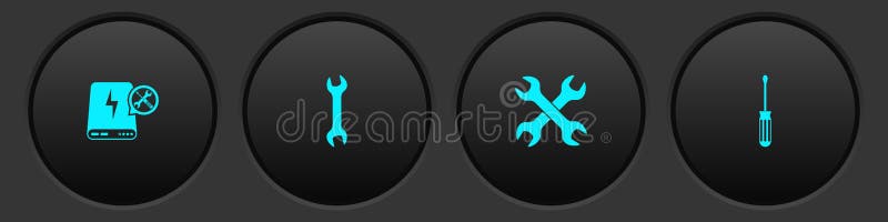 Set Power Bank Service, Wrench, Crossed Wrenchs and Screwdriver Icon ... Set Power Bank Service, Wrench, Crossed Wrenchs and Screwdriver Icon ...