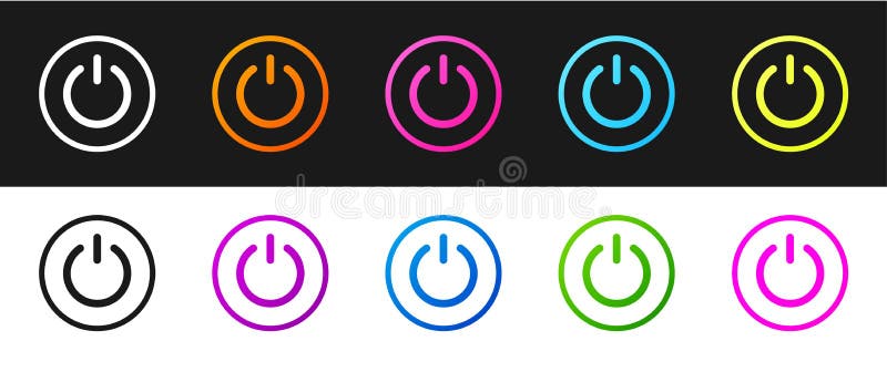 Power Button Black Stock Illustrations – 28,895 Power Button Black ...