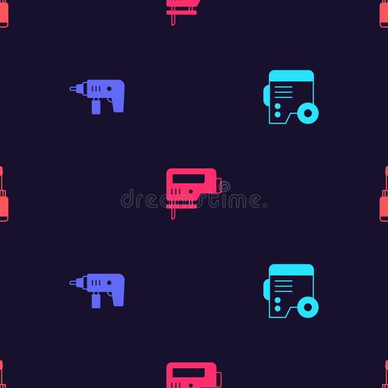 Set Power Electric Generator, Electric Drill Machine, Jigsaw and ...