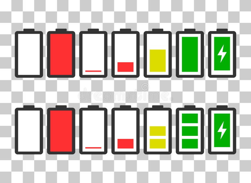 Set of Power Technology Icon, Battery Web Shape Design, Energy Level ...