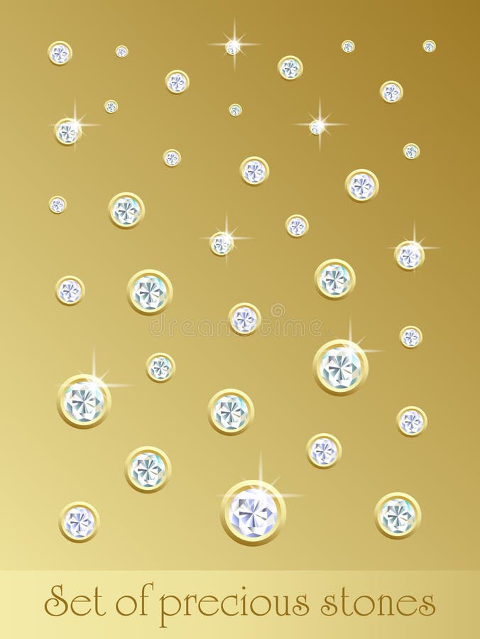 Set of Precious Stones for Your Creative Works. Vector Illustration ...