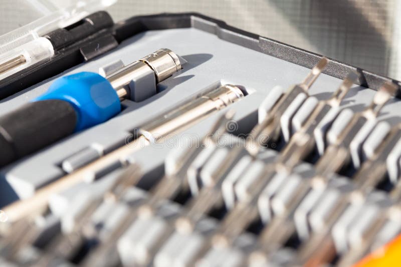 A Set of Precision Tools and Screwdrivers. Stock Photo - Image of ...