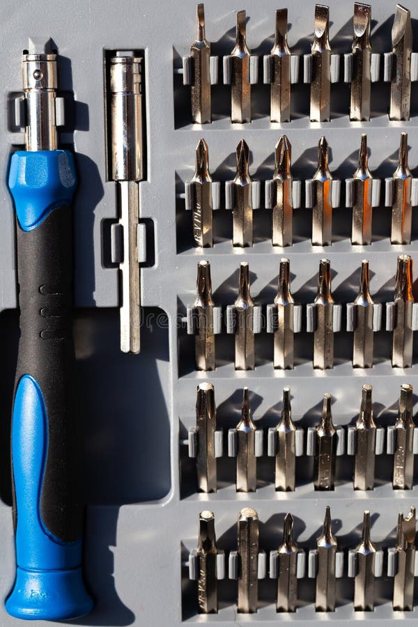 A Set of Precision Tools and Screwdrivers. Stock Image - Image of ...