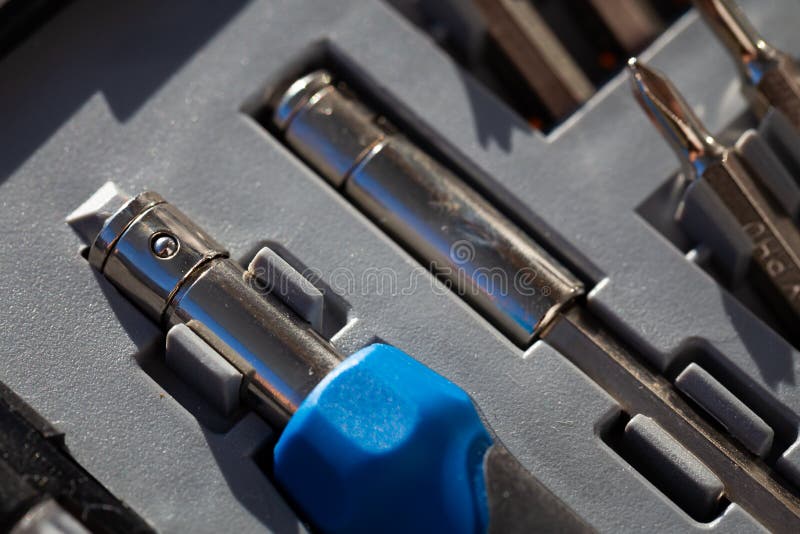 A Set of Precision Tools and Screwdrivers. Stock Photo - Image of ...
