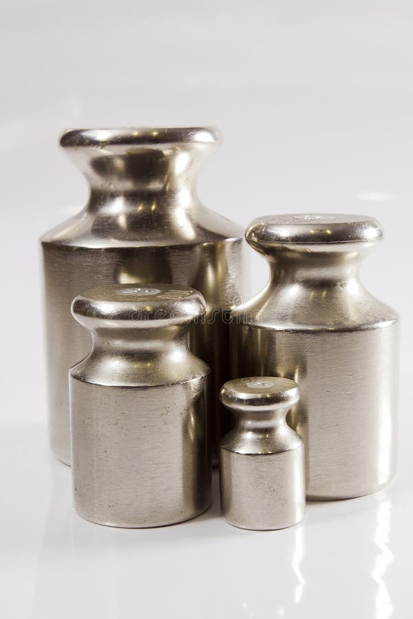 Set of Precision Weights for a Balance Scale Stock Photo - Image of ...