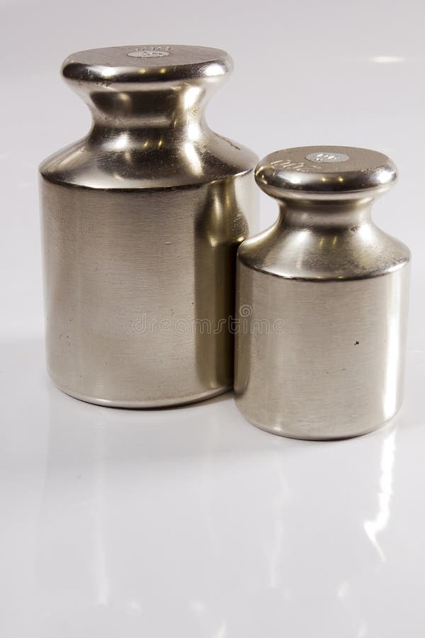 Set of Precision Weights for a Balance Scale Stock Photo - Image of ...