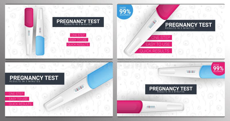 Ovulation Test. Planning Pregnancy Banner with Ovulation or Pregnancy ...