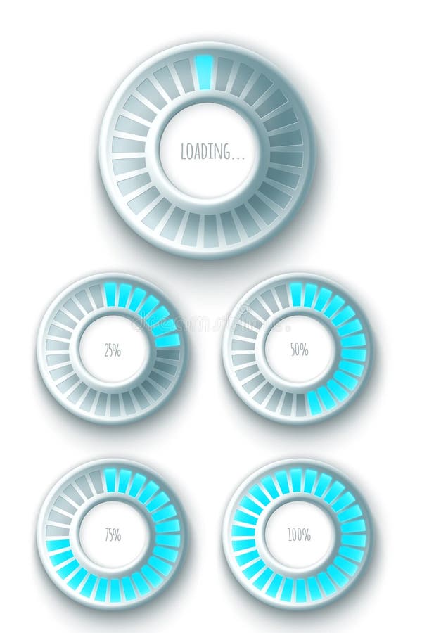 Set of Preloaders stock vector. Illustration of digital - 227647357