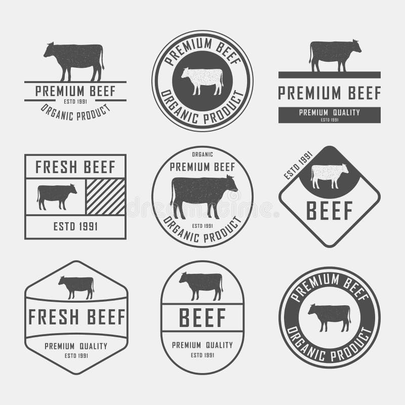 Set of Premium Beef Labels, Badges and Design Elements. Logo for ...