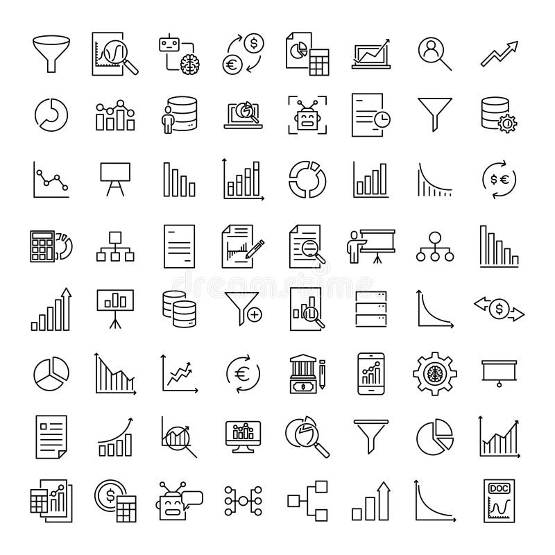Set of Premium Big Data Icons in Line Style. Stock Vector ... Set of Premium Big Data Icons in Line Style. Stock Vector ...