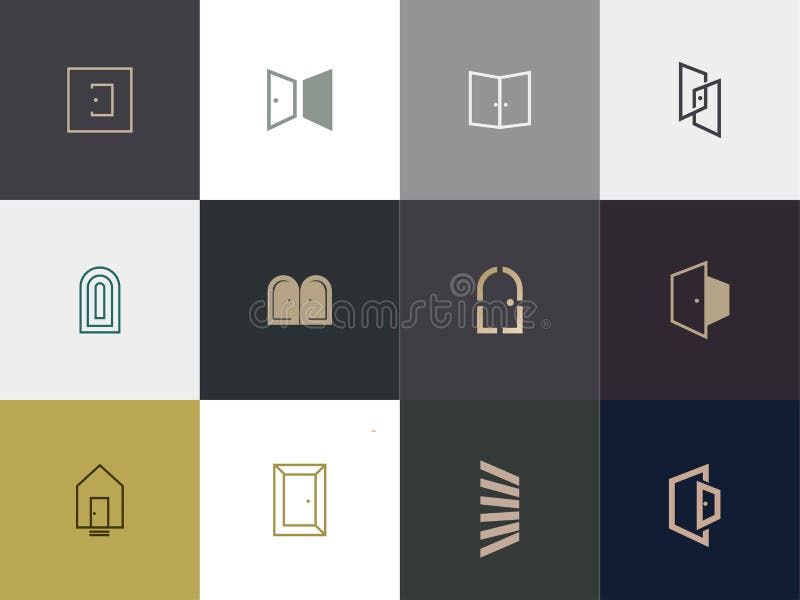 Premium door logo design stock vector. Illustration of business - 182210084