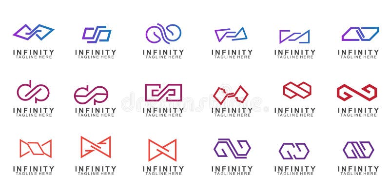 Set of Premium Infinity Logo Stock Vector - Illustration of business ...