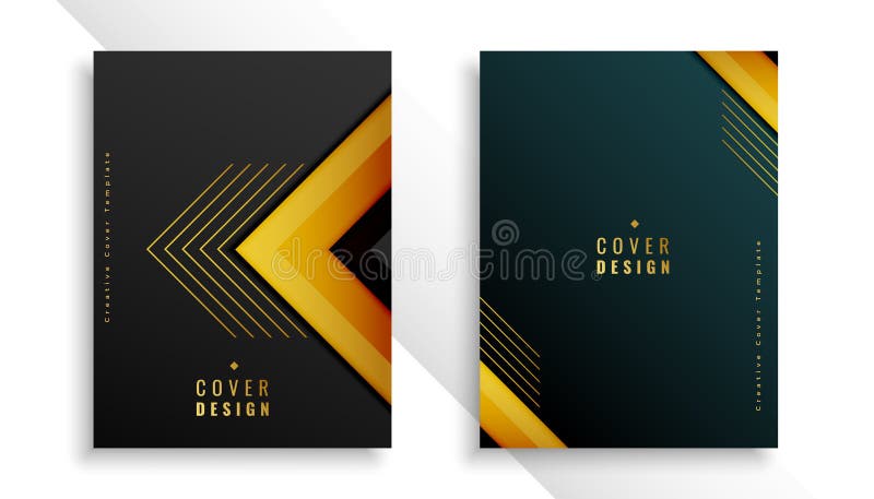 Set of Premium Magazine Cover Template in Modern Style Stock Vector ...