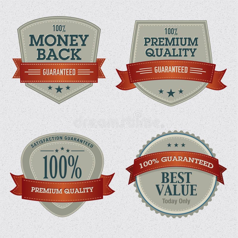Set of Premium Quality Labels Stock Vector - Illustration of emblem ...