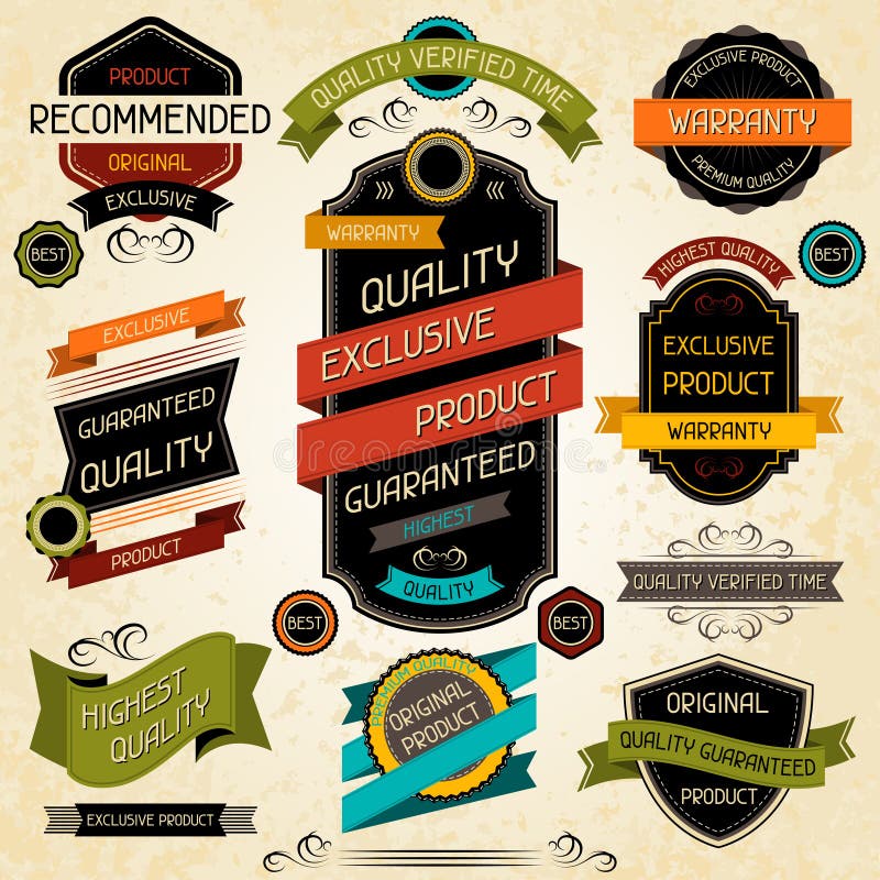 Premium Quality Stickers And Element Labels Stock Illustration ...