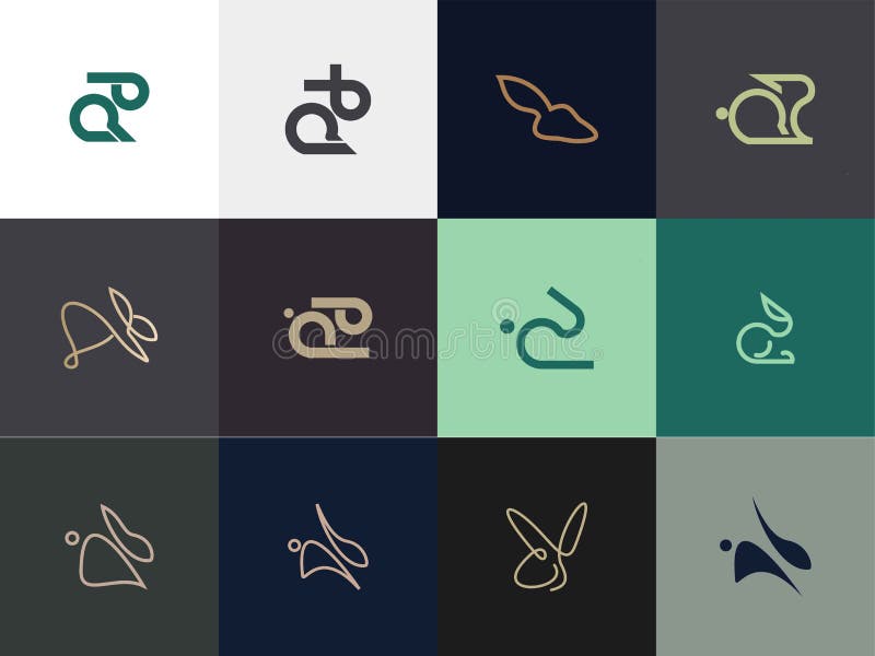 Set of Premium Rabbit Logo stock vector. Illustration of abstract ...