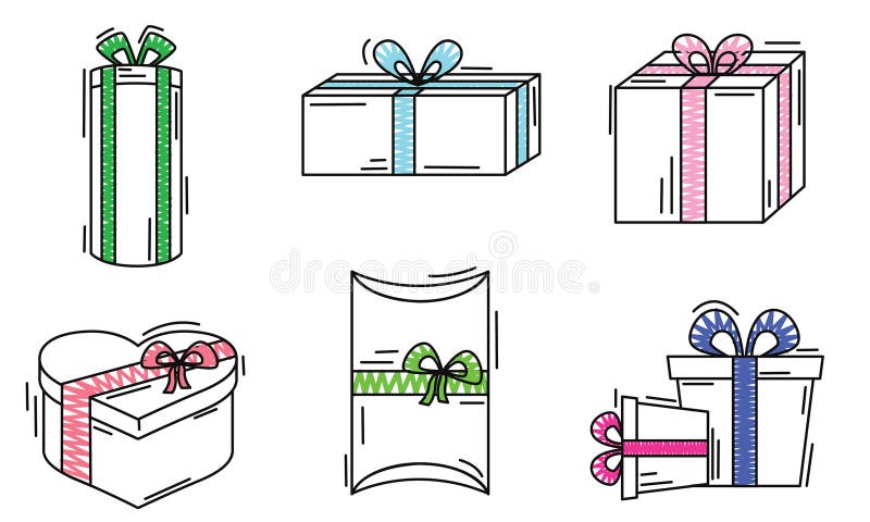 Set of Present Icons Vector Stock Vector - Illustration of paper ...