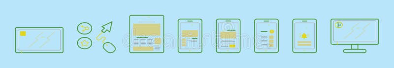 Set of Press Release Cartoon Icon Design Template with Various Models ...