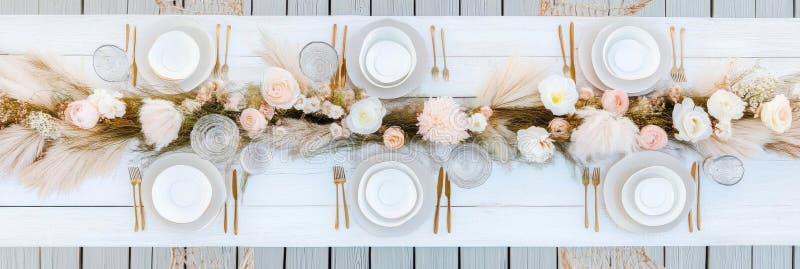 Set a Pretty Table with Floral Decor and Gold Cutlery, Creating a ...