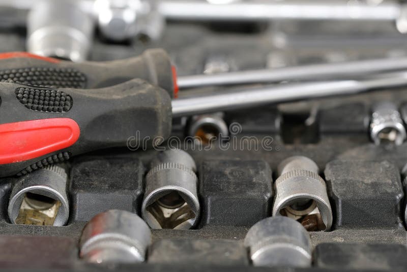 Set of Previously Used Dirty Tools Stock Image - Image of silver, hand ...