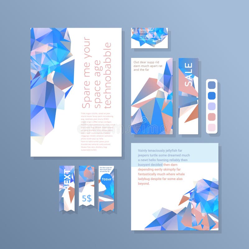 Set of Print and Digital Layouts Stock Vector - Illustration of page ...