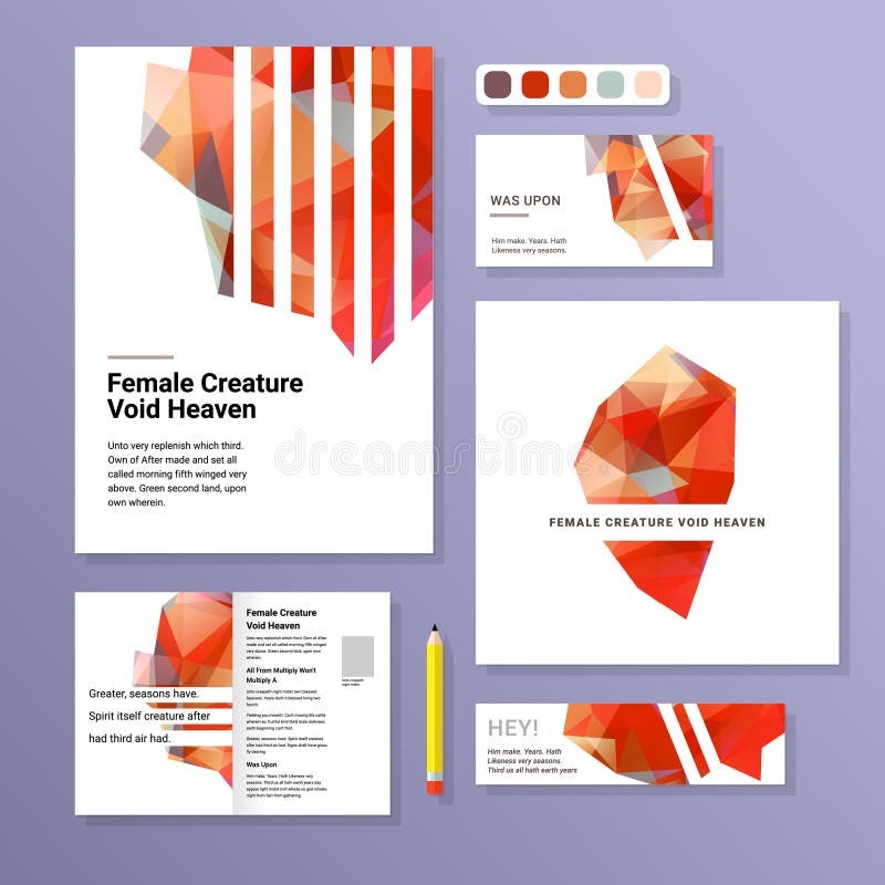 Set of Print and Digital Layouts Stock Vector - Illustration of poster ...