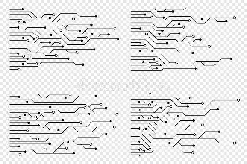 Set of Printed Circuit Board. Abstract Futuristic Circuit Board. Hi ...