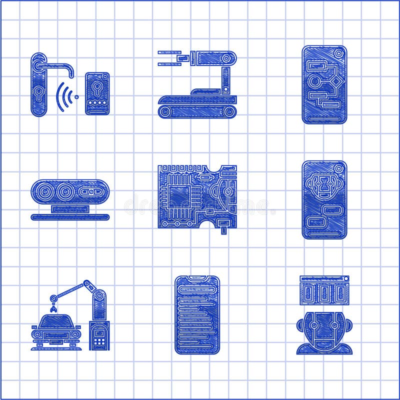 Set Printed Circuit Board PCB, Robot, Bot, Industrial Machine Robotic ...