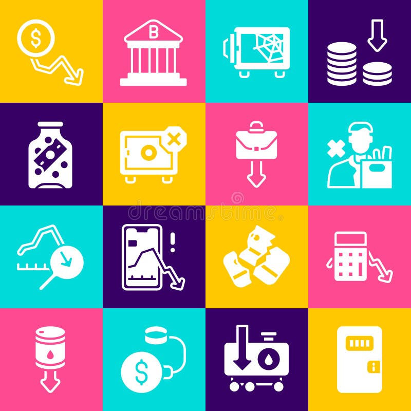 Set Prison Cell Door, Calculation of Expenses, Employee Dismissal, Safe, Glass Money Jar with ...