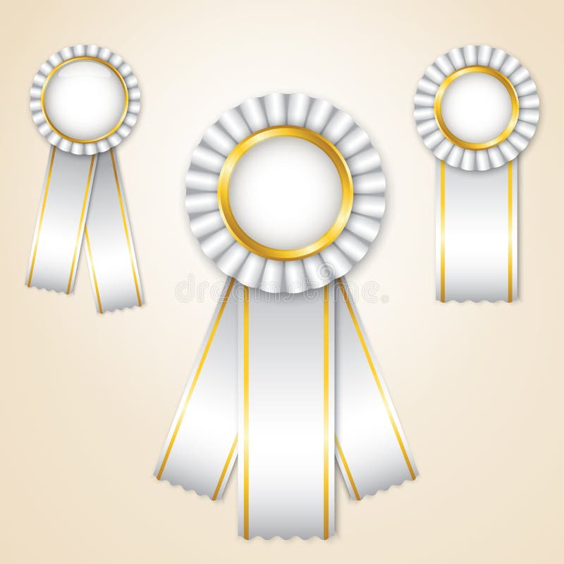 Set of prize ribbons stock vector. Illustration of medal - 25545861