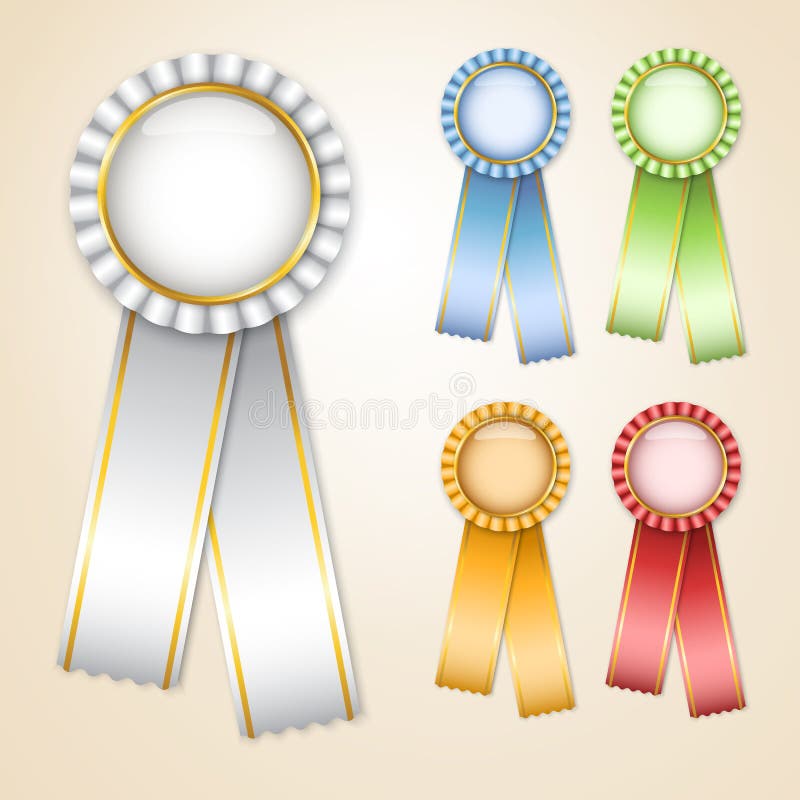 Set of prize ribbons stock vector. Illustration of elegant - 25545869