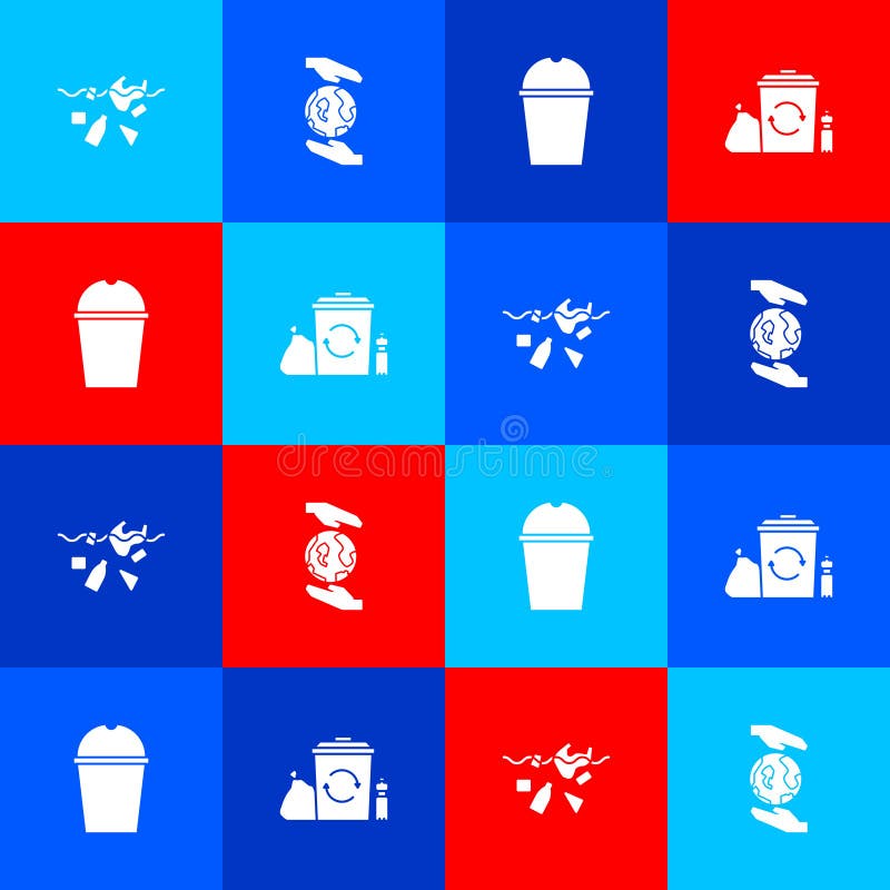 Set Problem of Pollution Planet, Hands Holding Earth Globe, Paper Glass ...