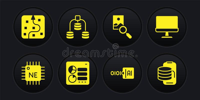 Set Processor Cpu Computer Monitor Api Interface Binary Code Photo Retouching Server Data 4326