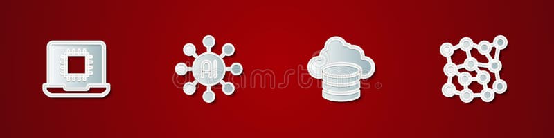 Set Processor CPU, Neural Network, Cloud Database and Icon. Vector ... Set Processor CPU, Neural Network, Cloud Database and Icon. Vector ...