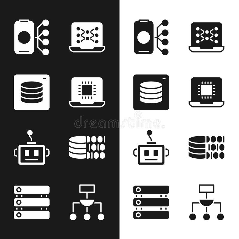 Set Processor CPU, Server, Data, Neural Network, Artificial ... Set Processor CPU, Server, Data, Neural Network, Artificial ...