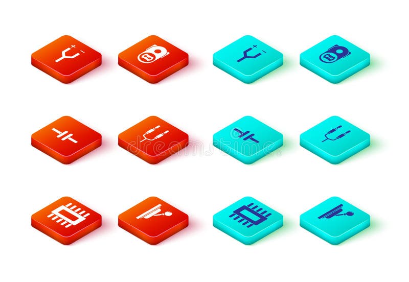 Set Processor with Microcircuits CPU, Electrical Panel, Scheme, Audio ...