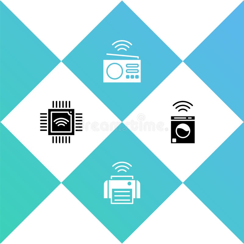 Set Processor with Microcircuits CPU, Smart Printer, Radio and Washer ... Set Processor with Microcircuits CPU, Smart Printer, Radio and Washer ...