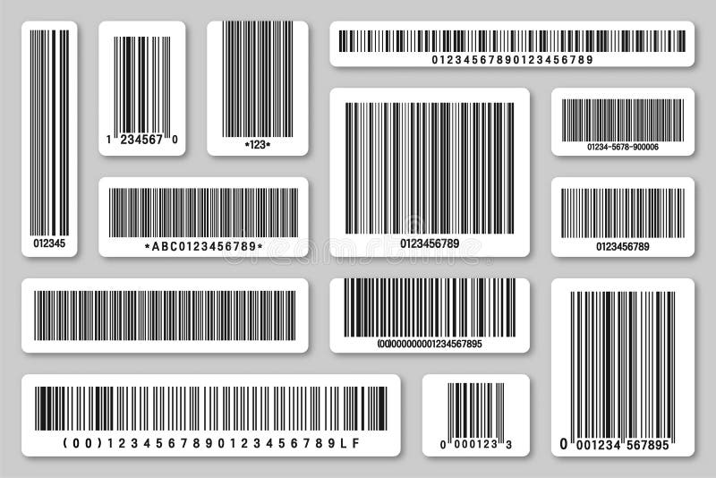 Supermarket Scan Code Bars and Qr Codes Label Set Stock Vector ...