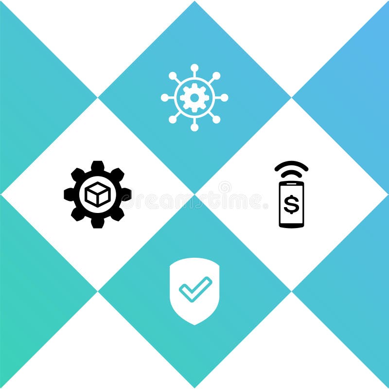 Set Product Development, Shield with Check Mark, Project Management and ...