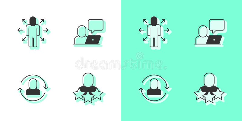 Set Productive Human, Multitasking Manager Working, Exchange and ...