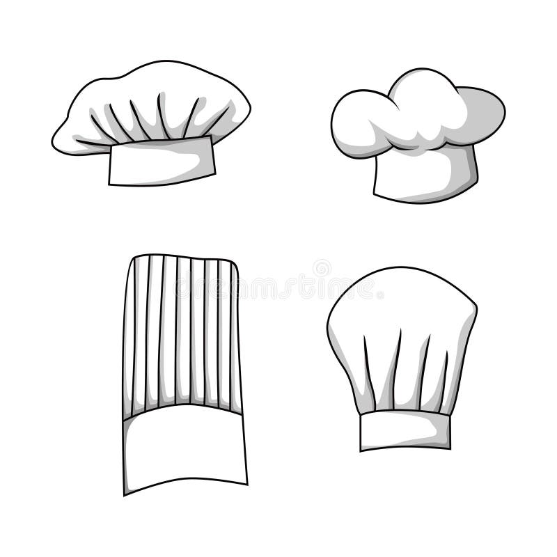 Set of Professional Chef Hat Design Vector Illustration Stock Vector ...