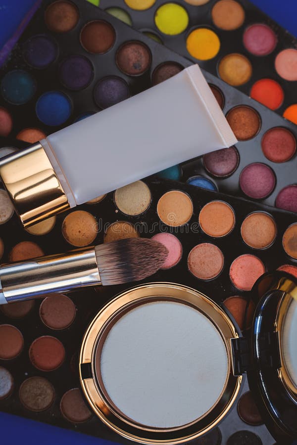 Set of Professional Female Cosmetics Stock Image - Image of object ...