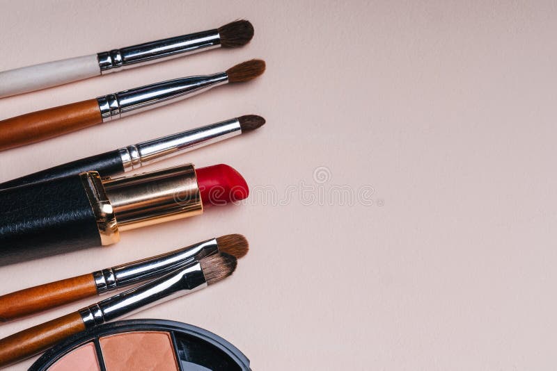 Set of Professional Makeup Cosmetics. Composition with Copy Space Stock ...