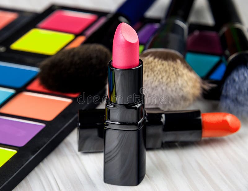 Set of professional makeup stock image. Image of facepowder - 49611147