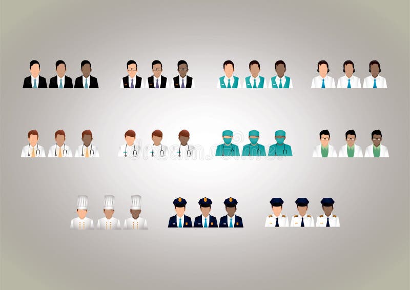 Set of Professional People. Vector Illustration Decorative Design Stock ...