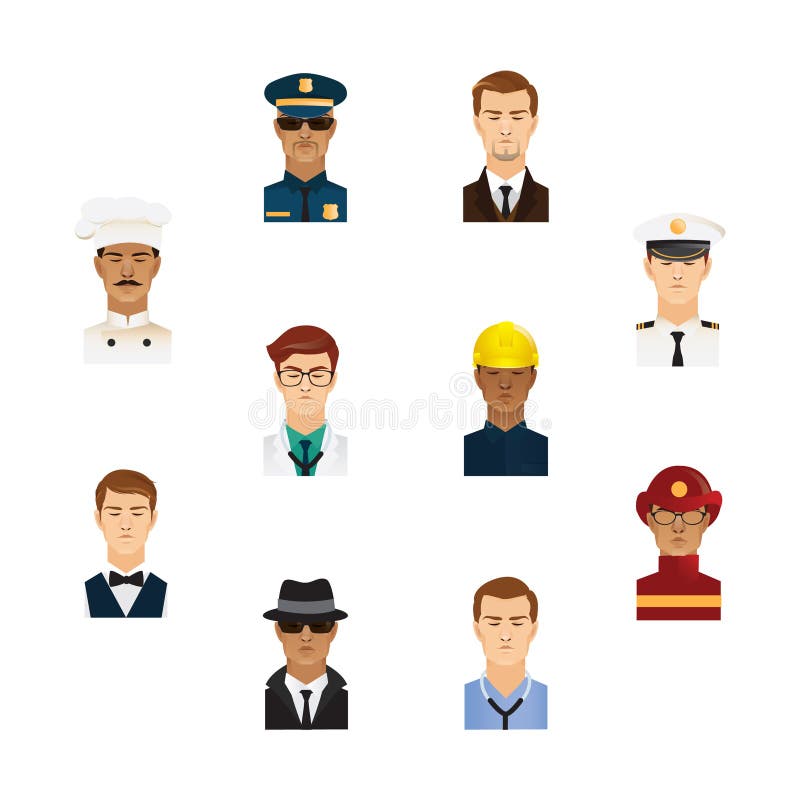 Set of Professional People. Vector Illustration Decorative Design Stock ...