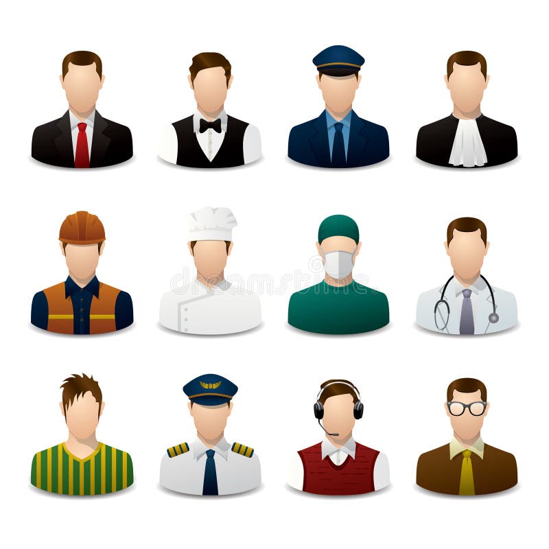 Set of Professional People. Vector Illustration Decorative Design Stock ...