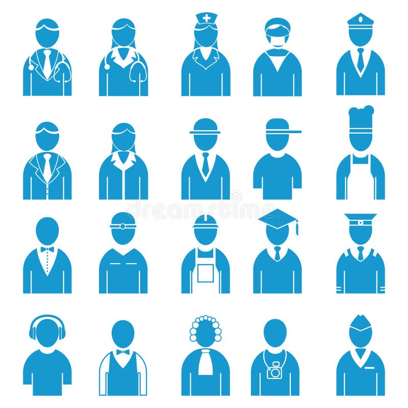 Set of Professional People. Vector Illustration Decorative Design Stock ...